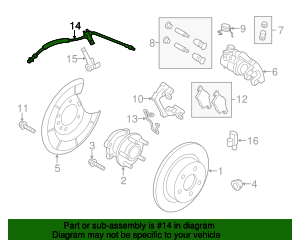 BRHR-99 - Motorcraft™ Brake Hose - 2013-2016 Ford Escape | Lasco Auto Parts