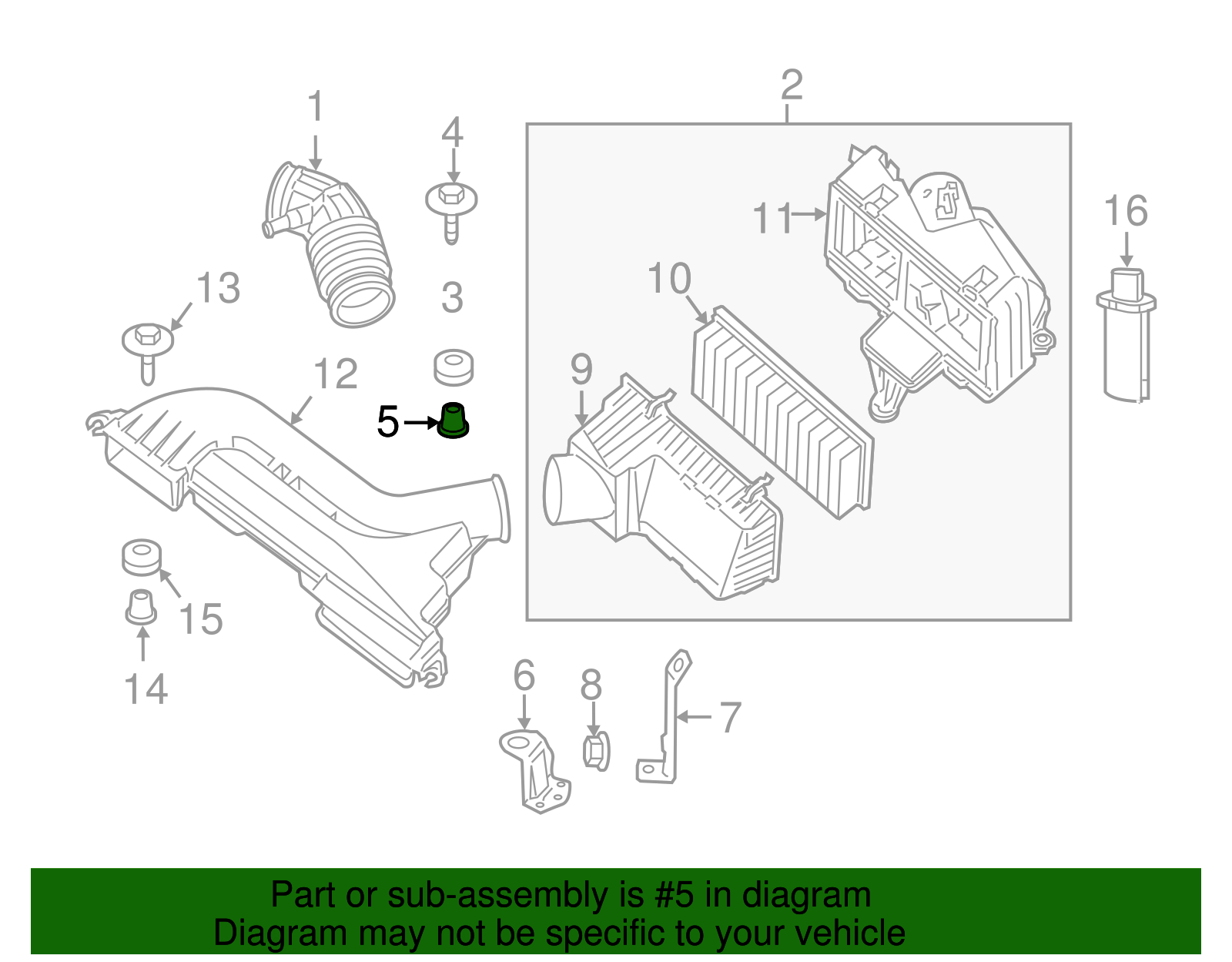 2007-2009 Nissan Air Inlet Duct Retainer 16566-AR000 | Sullivan ...