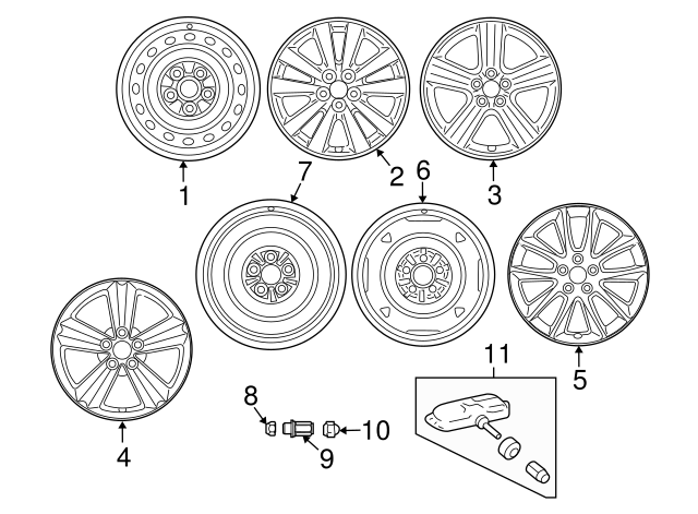 2009-2013 Toyota Matrix Wheel Steel 42611-02A30 | Toyota Parts Center