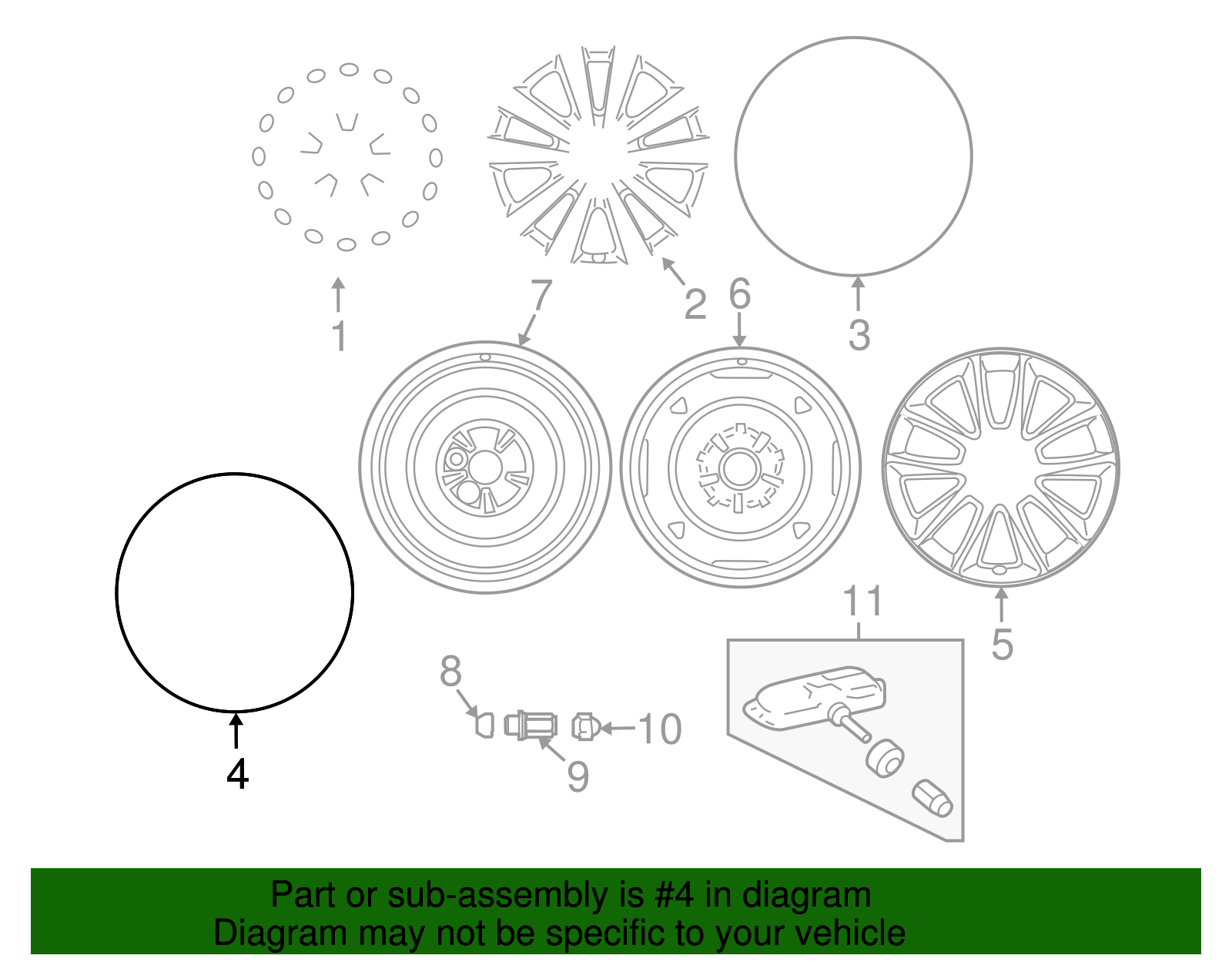 2009-2010 Toyota Matrix Wheel Alloy 17 42611-02A40 | Toyota San Diego Parts
