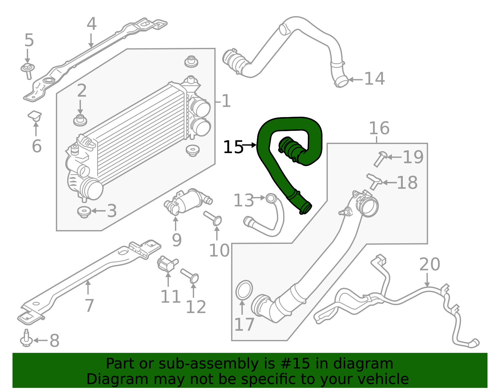 NL3Z-6C646-A - 2021-2024 Ford - Inter-Cooler Hose | My Ford Parts