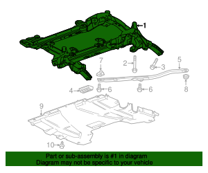 2016-2024 GM Drivetrain and Front Suspension Cradle 84687526 GM ...