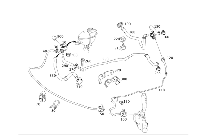 204-830-12-96 - Hose - 2008-2017 Mercedes-Benz | Buy Mercedes Parts Now