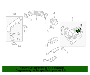 2006-2015 Audi Air Filter 1K0-129-620 | Audi USA Parts