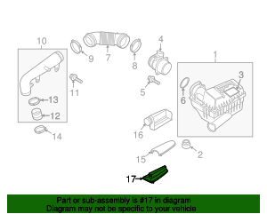 8J0-805-971-A - Intake Duct 2008-2015 Audi | Audi OEM Parts