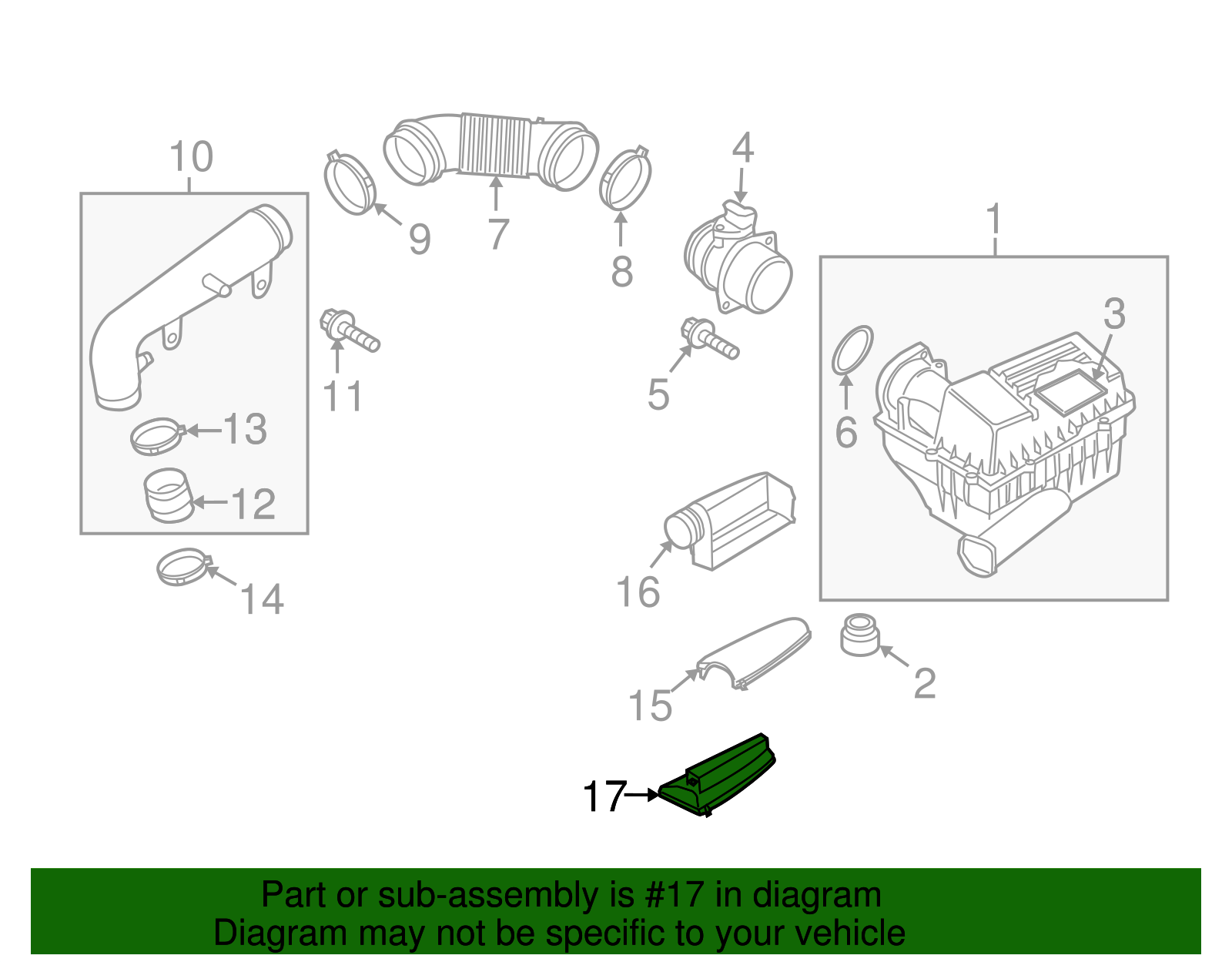 8J0-805-971-A - 2008-2015 Audi - Intake Duct | European OEM Parts Direct