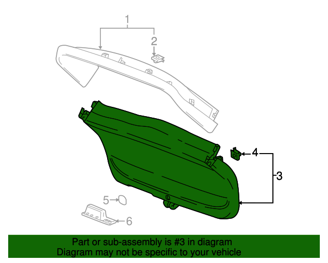 2016-2020 Buick Envision Jet Black Liftgate Lower Trim Panel 84070369 ...