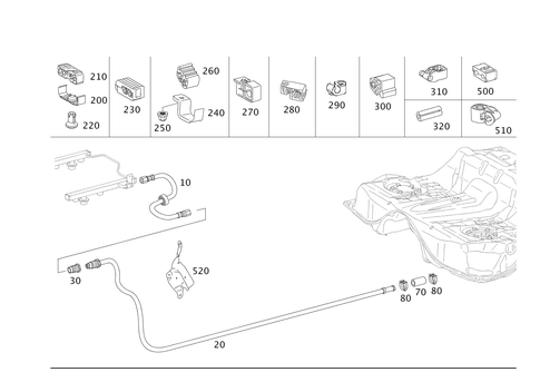 Fuel Lines, Gasoline Vehicles for 2010 Mercedes-Benz S600 | Mercedes ...