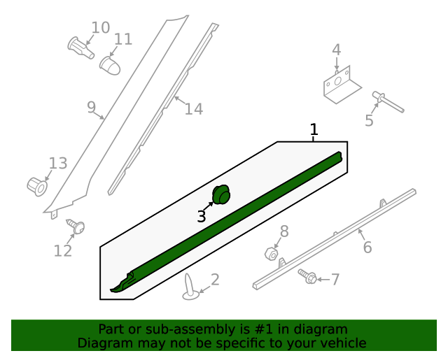 2012-2019 Land Rover Range Rover Evoque Rocker Molding LR027282 ...