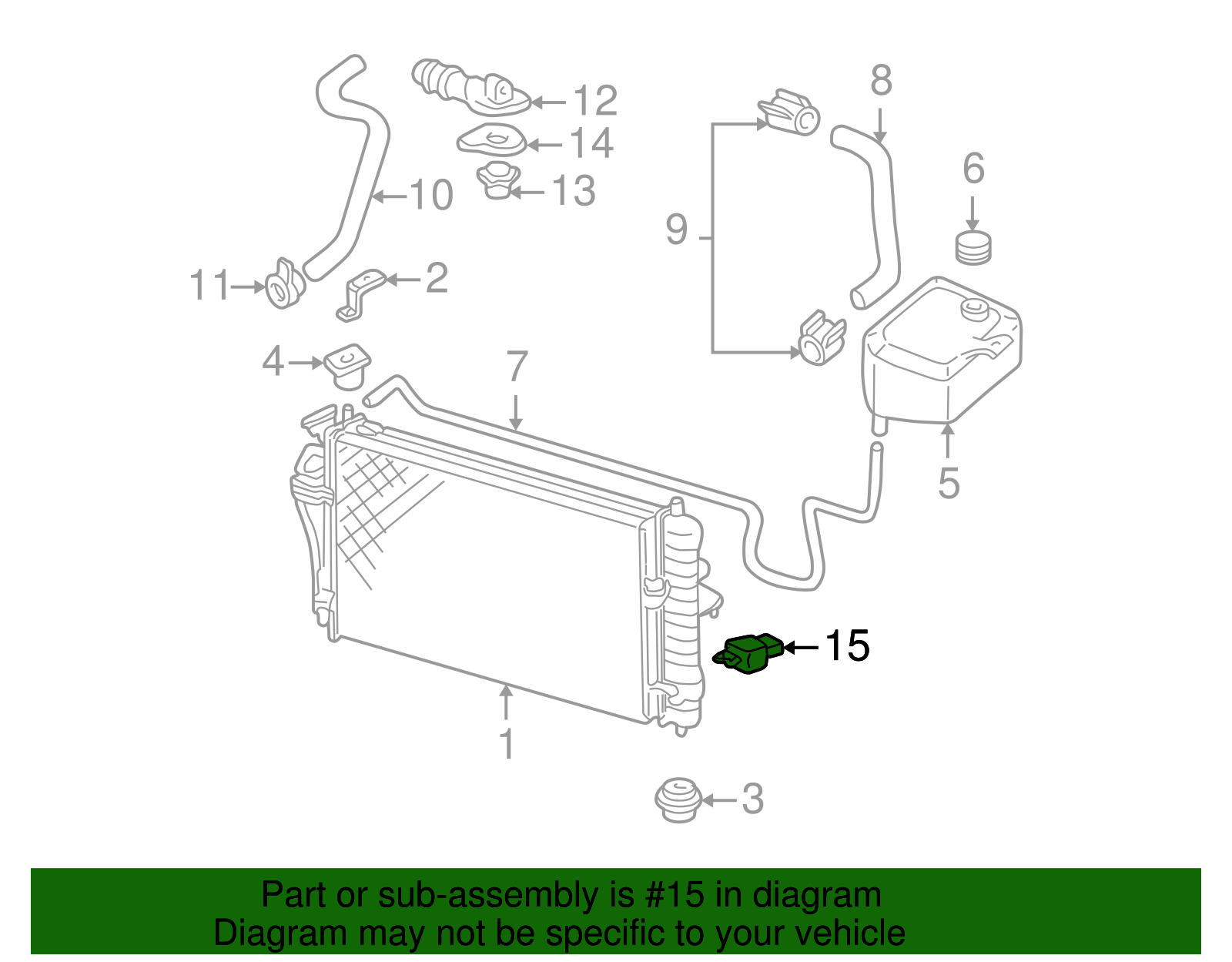 1996-2000 GM Engine Coolant Level Switch 19151900 GM | GMPartsDirect.com