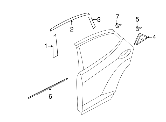 86381-3X000 - Black Out Tape - 2011-2016 Hyundai Elantra | World OEM ...