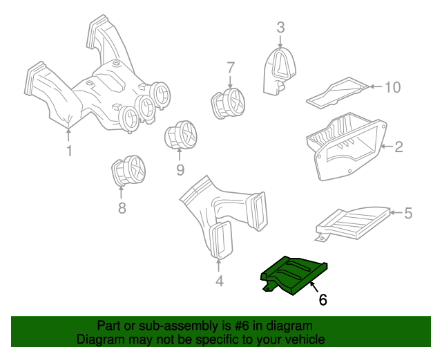 242-831-00-46 - Rear Duct 2015-2017 Mercedes-Benz | Mercedes-Benz USA Parts