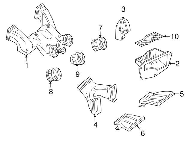 242-831-00-46 - Rear Duct 2015-2017 Mercedes-Benz | Mercedes-Benz USA Parts