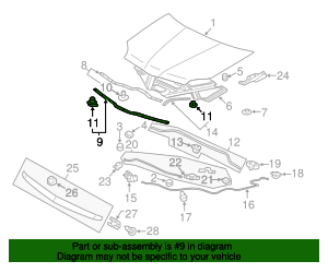 2008-2012 Mitsubishi Galant Front Weather-Strip 5902A070 | Mitsubishi ...