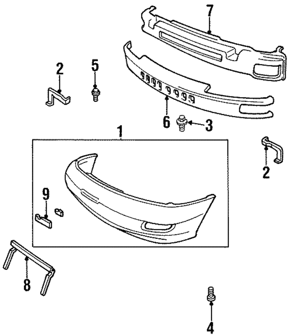 0K240-50150A - Bumper Cover Side Bracket 1995-1997 Kia Sephia | Kia ...