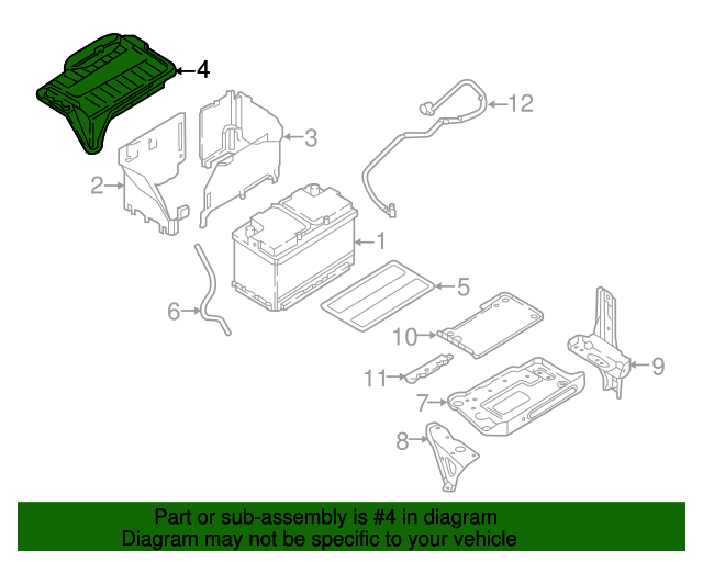 2017-2019 Infiniti QX30 Battery Cover 24484-5DA0B | AutoNationParts.com