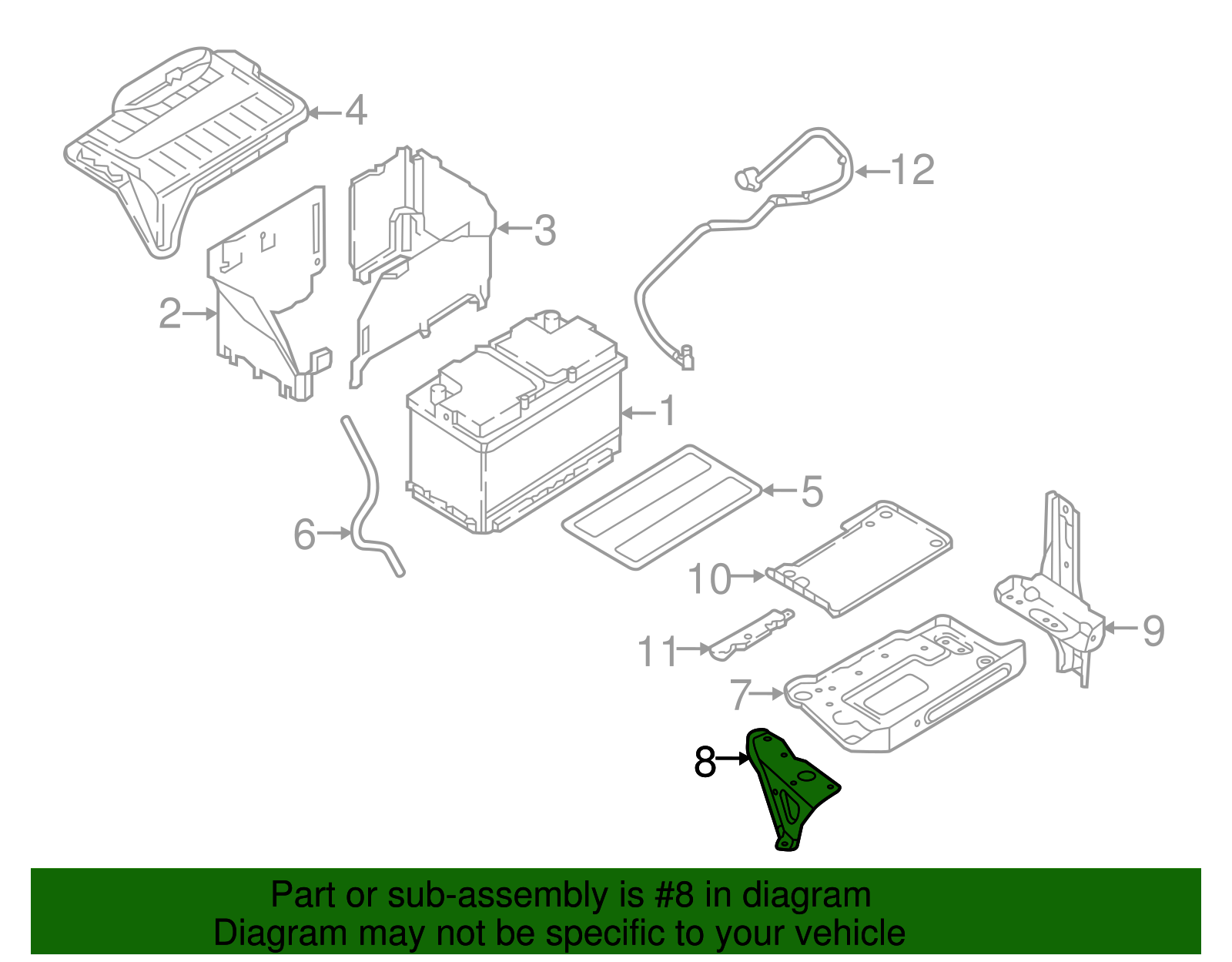 64861-5DA0A - Front Bracket 2017-2019 Infiniti QX30 | INFINITI Parts ...