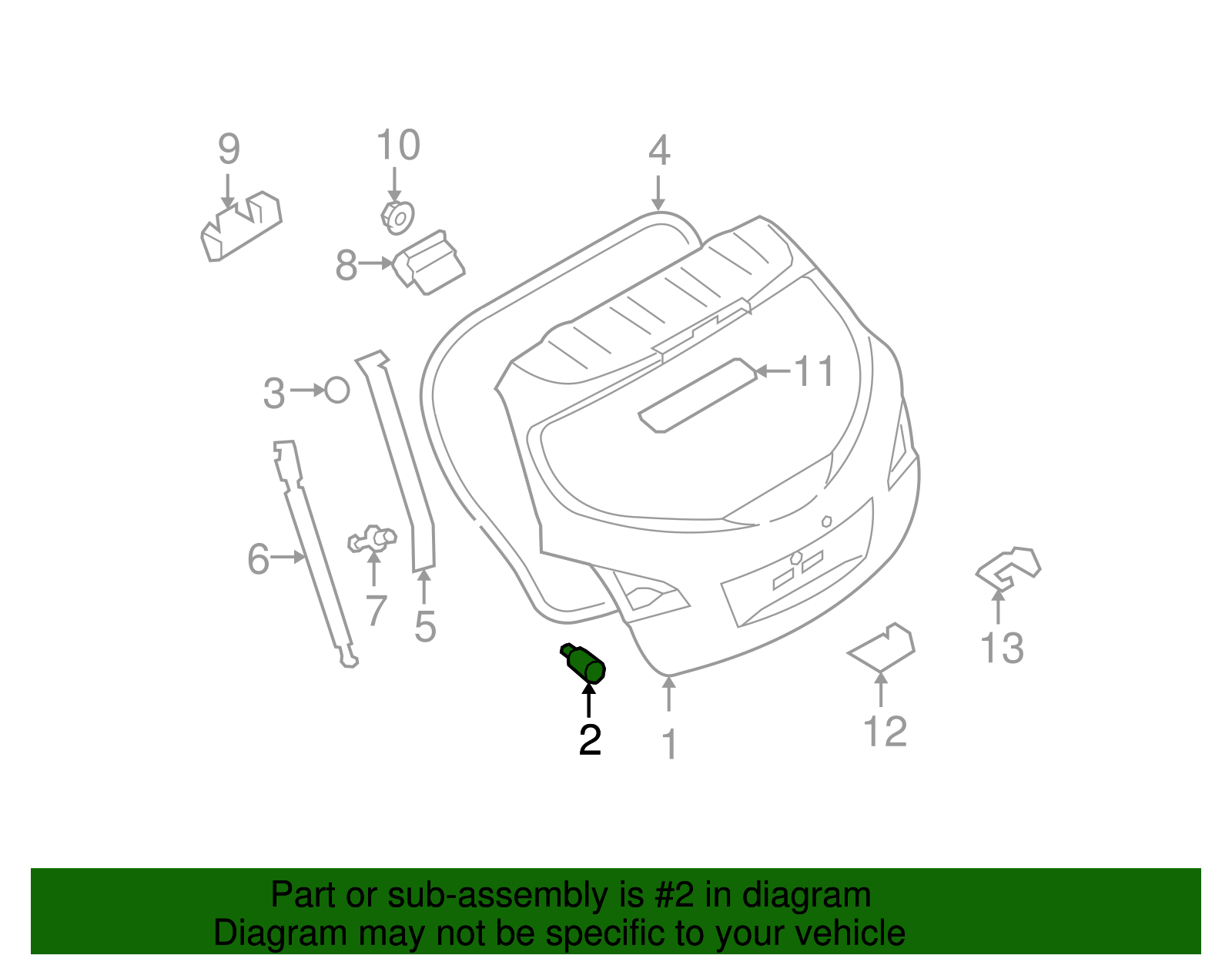 2009-2020 Nissan Lift Gate Bumper 90878-1BA0B | Ziegler Nissan of ...