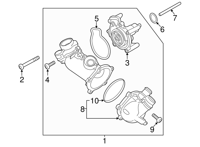 N-911-310-01 - Water Pump Assembly Mount Bolt 2013-2018 Audi | Audi OEM ...