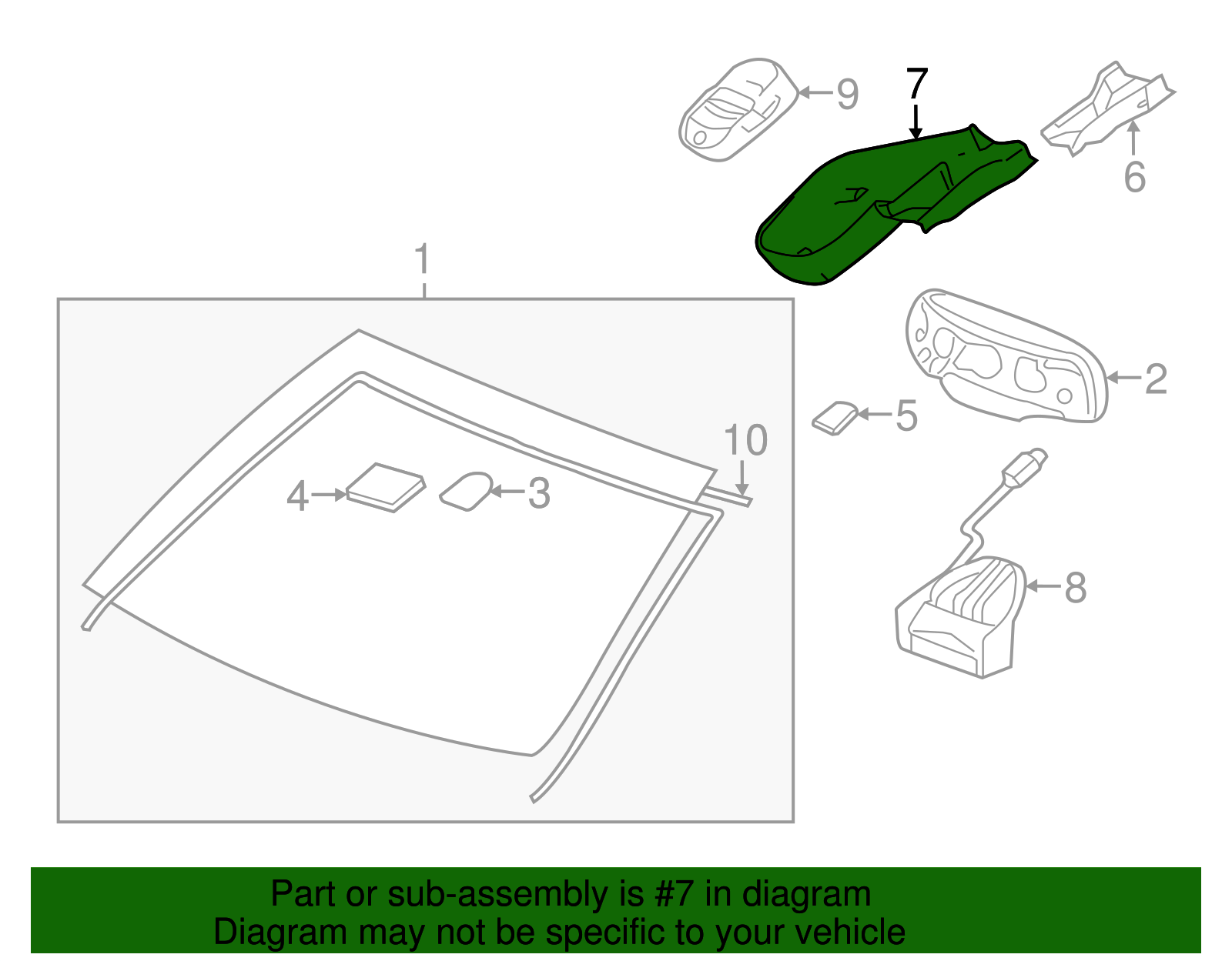 22863528 - Windshield Multi-Function Sensor Mount Bracket Cover 2012 ...