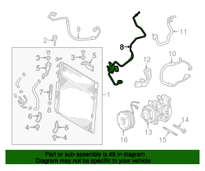 2014-2020 Toyota Tundra A/C Pipe 88716-0C540 | AutoNationParts.com