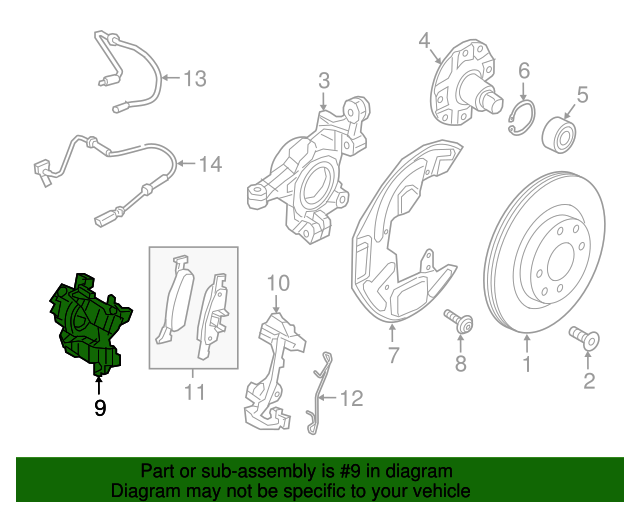 453-421-02-11 - Caliper 2016-2019 Smart | Mercedes-Benz USA Parts