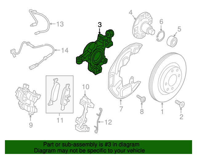 4533320200 - Knuckle Assembly 2016-2019 Smart | Mercedes-Benz USA Parts