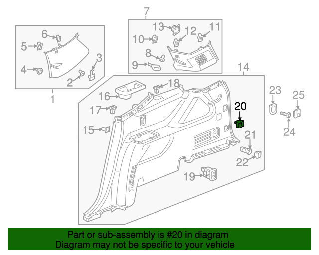 2018-2024 GM 3rd Row Passenger Side Seat Folding Switch 84974226 | OEM ...