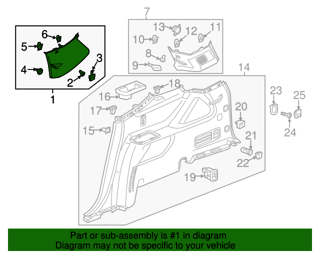 84399513 GM Upper Quarter Trim | GM Parts Store