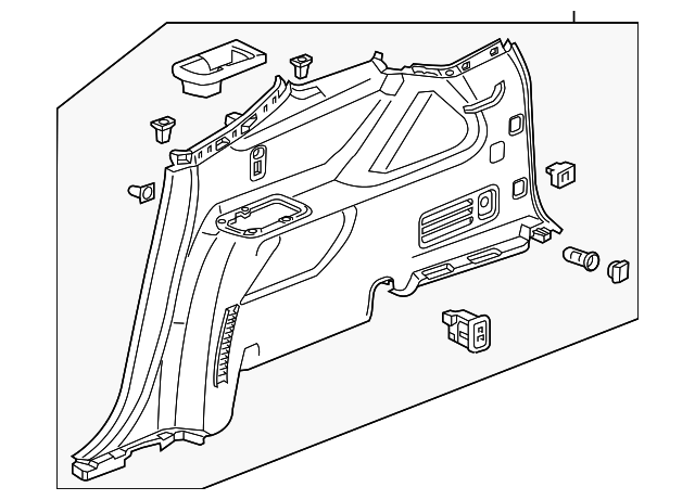 2018-2023 Chevrolet Traverse Black Passenger Side Quarter Lower Rear ...