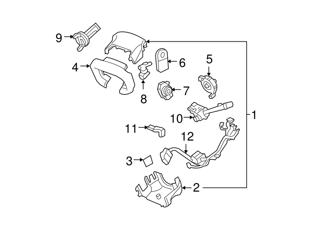 2006-2011 Buick Lucerne Shroud Asm Strg Col Dk Tit 15814003 ...