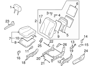 2002-2009 Nissan Seat Switch 87066-2Y000 | TascaParts.com