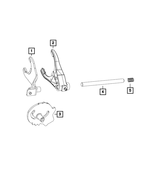 MOPAR GENUINE TRANSFER CASE MODE S FORK - 68385086AA - 68385086AA ...