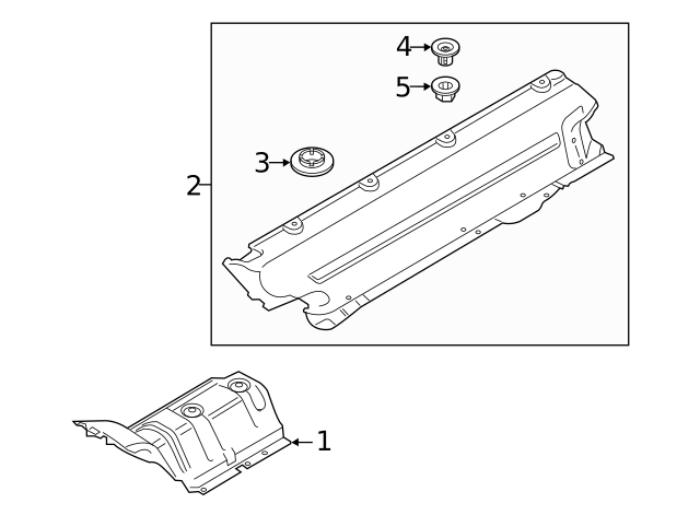 2020-2024 Kia Telluride Under Cover - Driver's Side (LH) 84217-S9000 ...