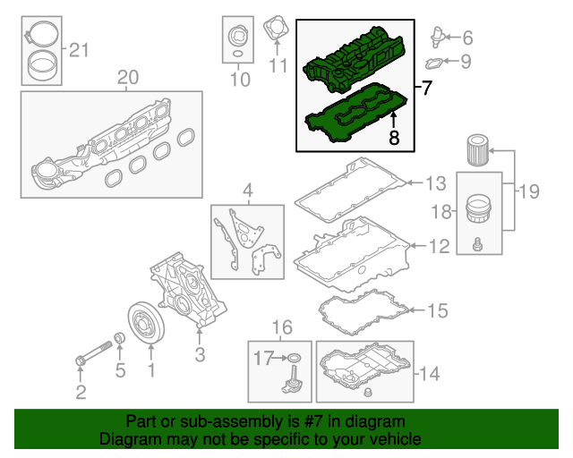 2015-2019 BMW Valve Cover 11-12-8-648-131 | OEM Parts Online