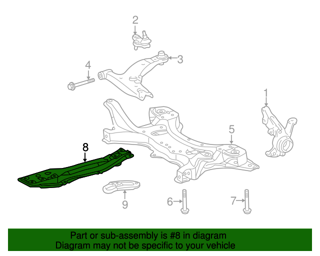 Genuine Toyota Engine Support part# 51204-02080 for 2009-2019 Toyota ...