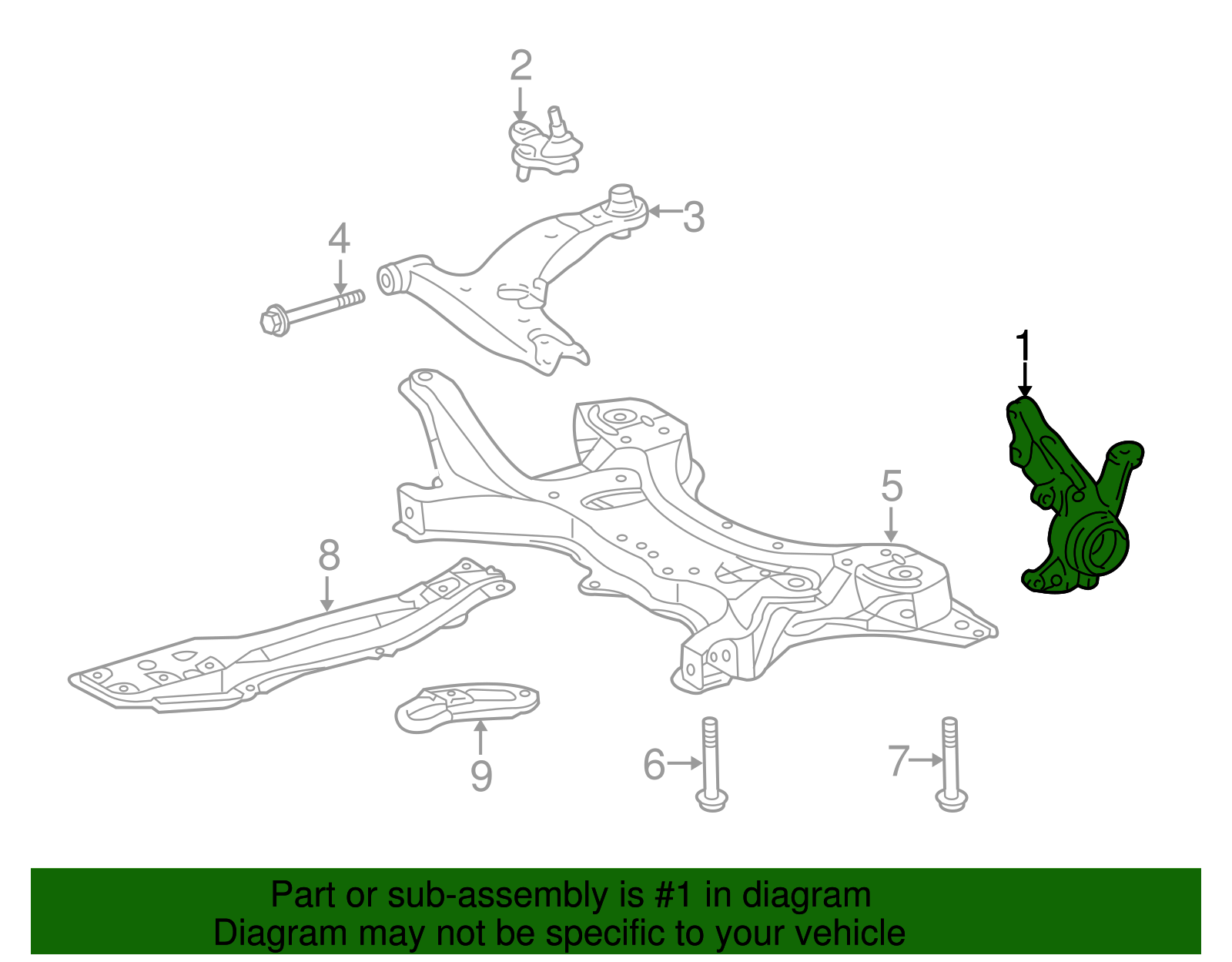 43211-02220 - Steering Knuckle 2009-2019 Toyota | Longo Toyota Parts