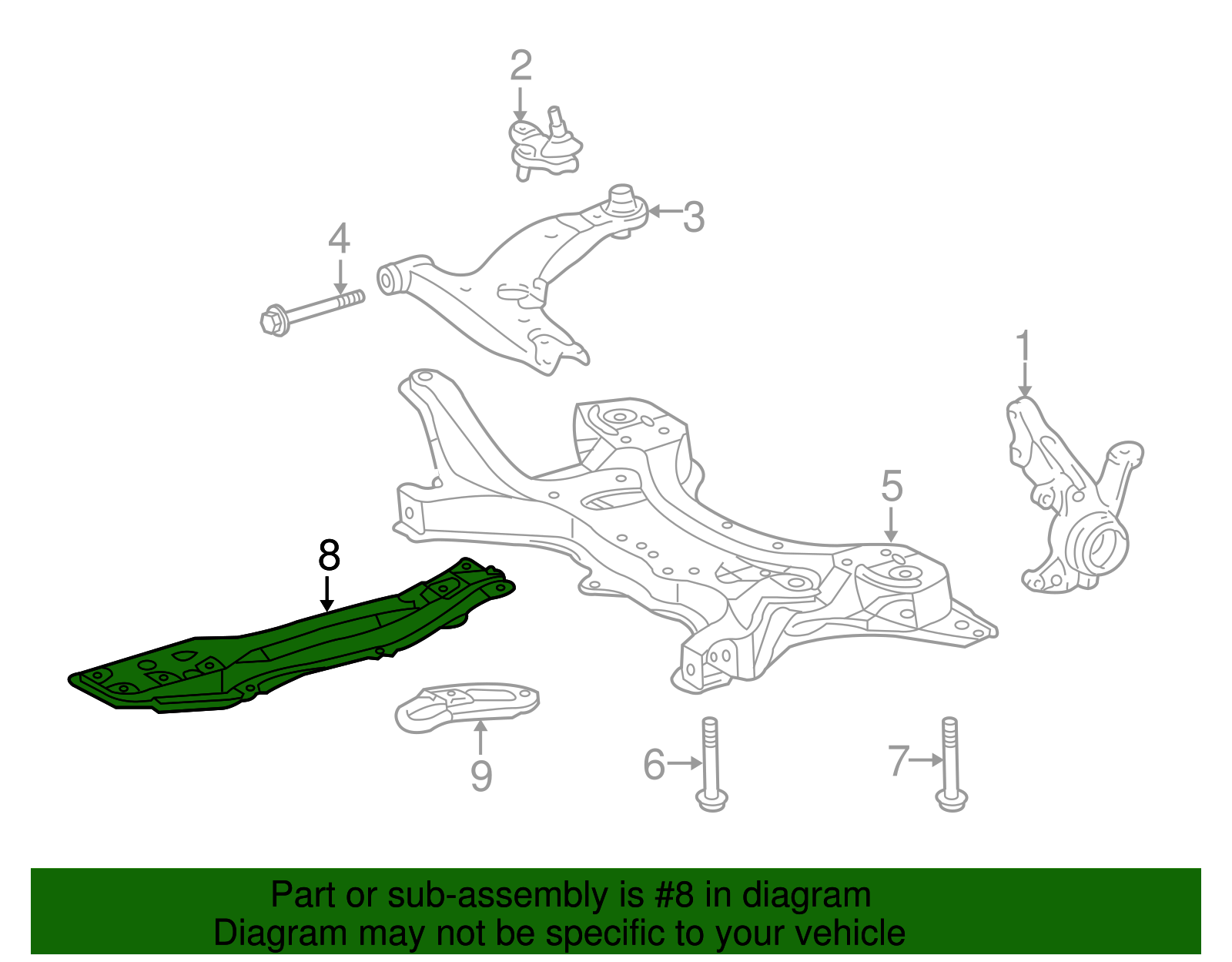 Genuine Toyota Engine Support part# 51204-02080 for 2009-2019 Toyota ...