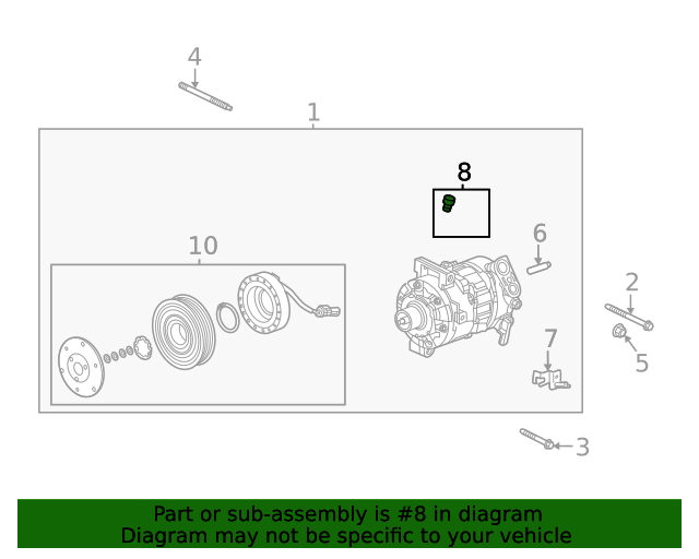 2020-2024 Cadillac CT4 Air Conditioning Compressor Oil Drain Plug ...
