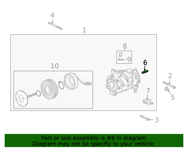 2020-2023 GM Air Conditioning Compressor Stud 84664208 | GMPartsDirect.com
