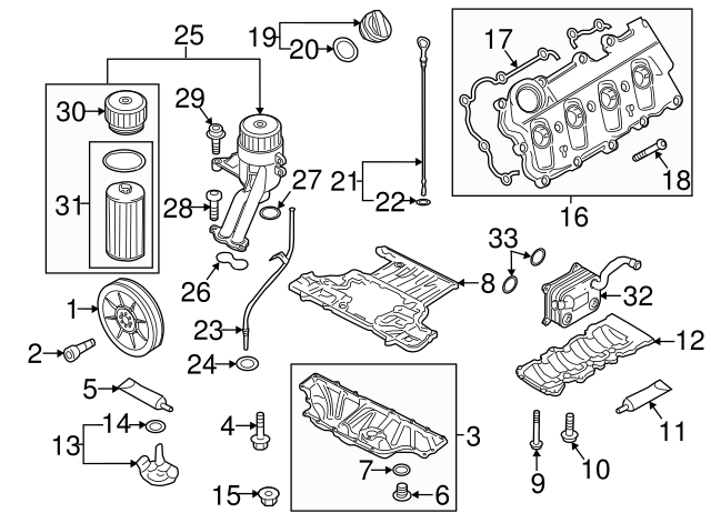 2008-2015 Audi Upper Oil Pan Bolt N-908-538-02 | Audi USA Parts