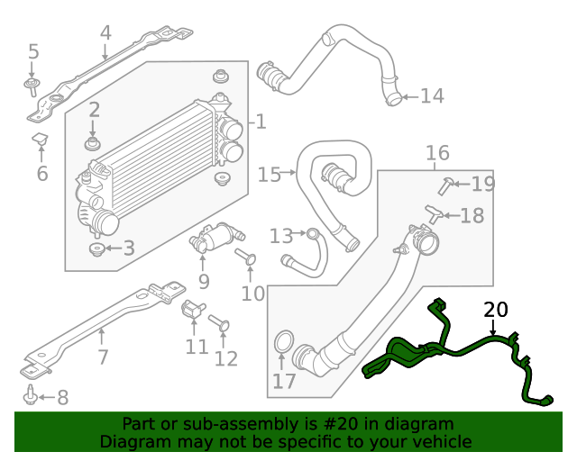 Genuine OEM Vapor Hose Part# HL3Z-9G297-A Fits 2017-2019 Ford: Up To 35 ...