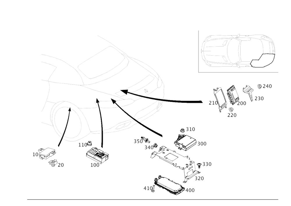 190-906-61-00 - Elec Center, Base Module 2018-2021 Mercedes-Benz ...