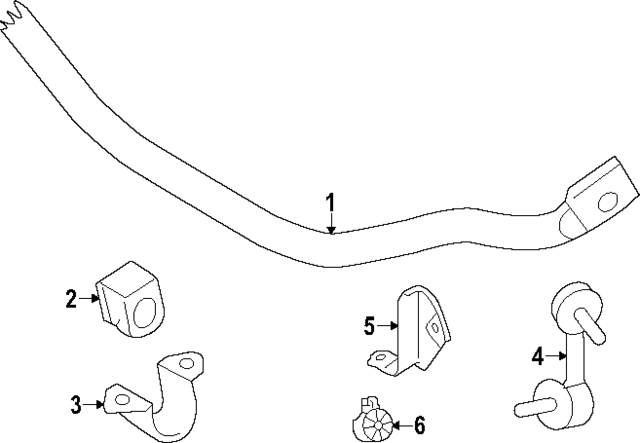 48812-0C040 - Stabilizer Bar - 2023-2024 Toyota | OEM Genuine Toyota Parts