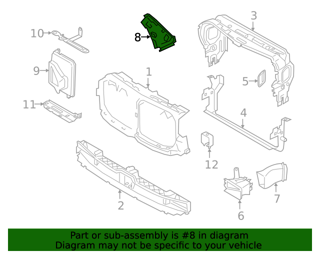 51748091891 - 2019-2021 BMW X7 Side Duct (51-74-8-091-891) | BMW of ...