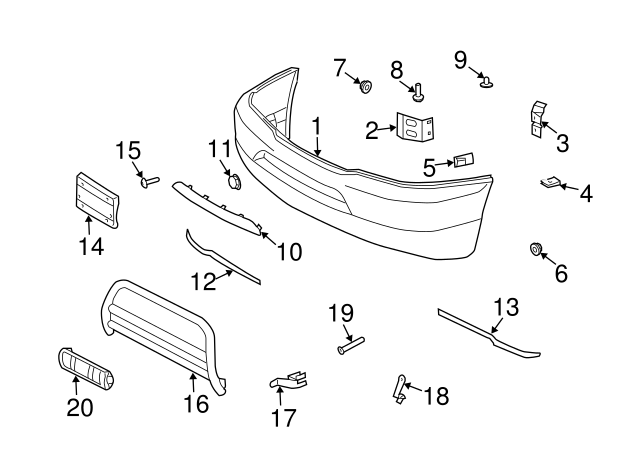 1998-2001 Mercedes-Benz Bumper Cover 163-880-38-70 | MB OEM Parts