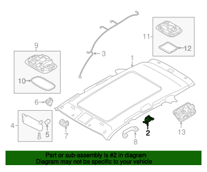 2016-2021 Kia Headliner Clip 853993K500 | TascaParts.com