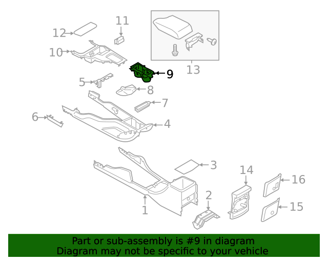 KB3Z-2613562-AA - Cup Holder 2019-2023 Ford Ranger | Ford Parts Direct