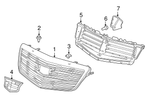 2016-2018 Cadillac ATS Front Bumper Shutter 84101311 GM | GMPartsDirect.com