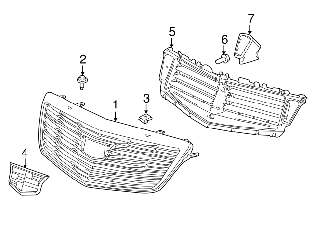 2015-2019 Cadillac ATS Front Grille 22879628 | TascaParts.com